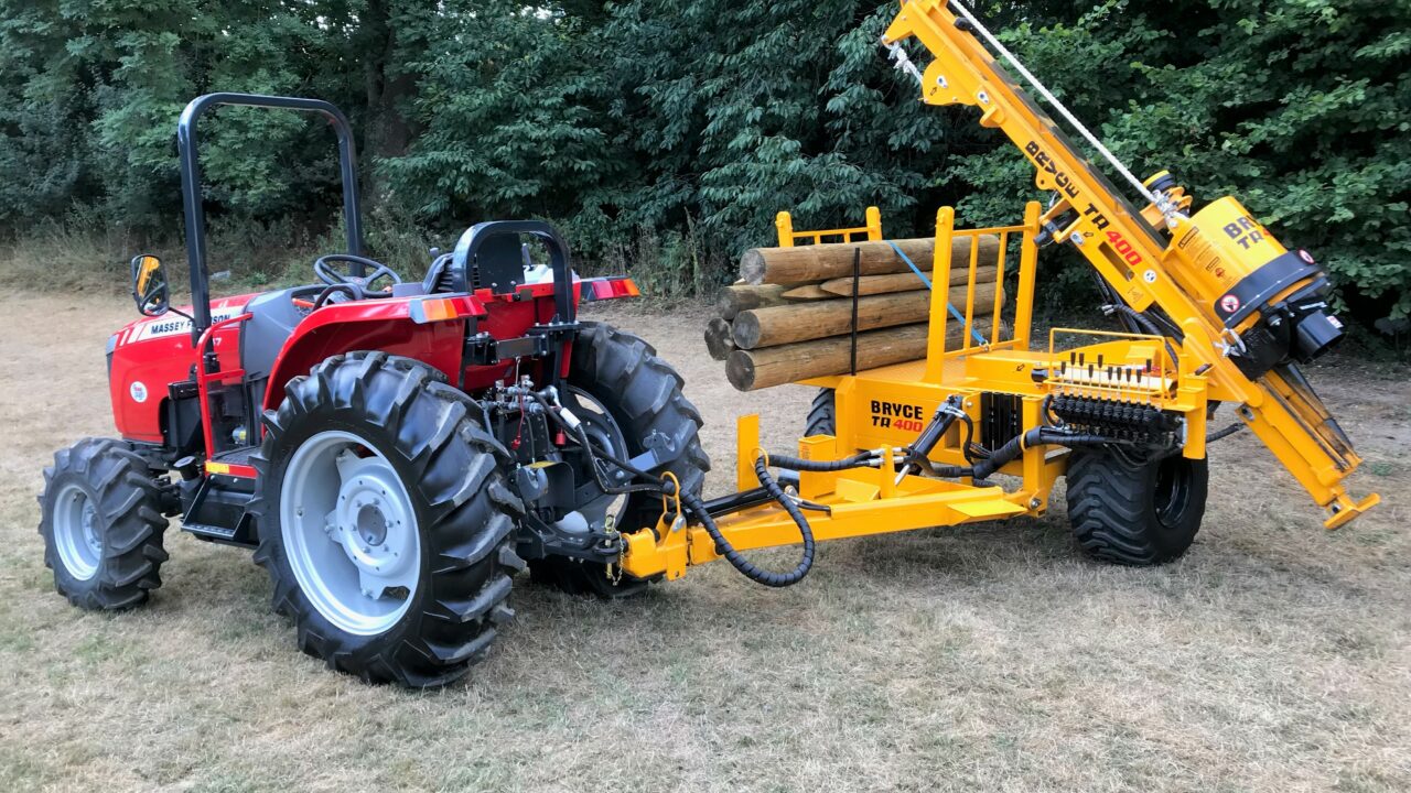 Trailed post driver that makes do with a 'small or elderly tractor ...