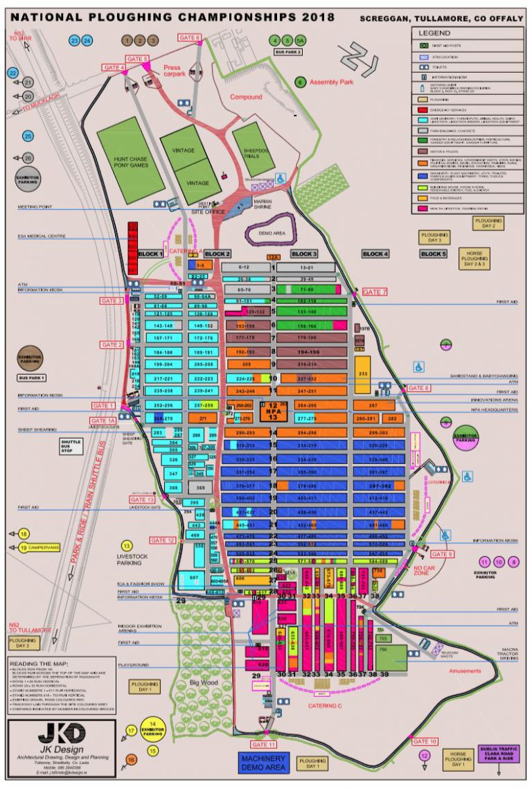 Site map: Find your way around the ‘Ploughing’ - Agriland.ie