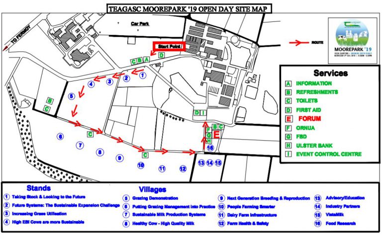Map: Find your way around the Moorepark '19 Dairy Open Day - Agriland.ie