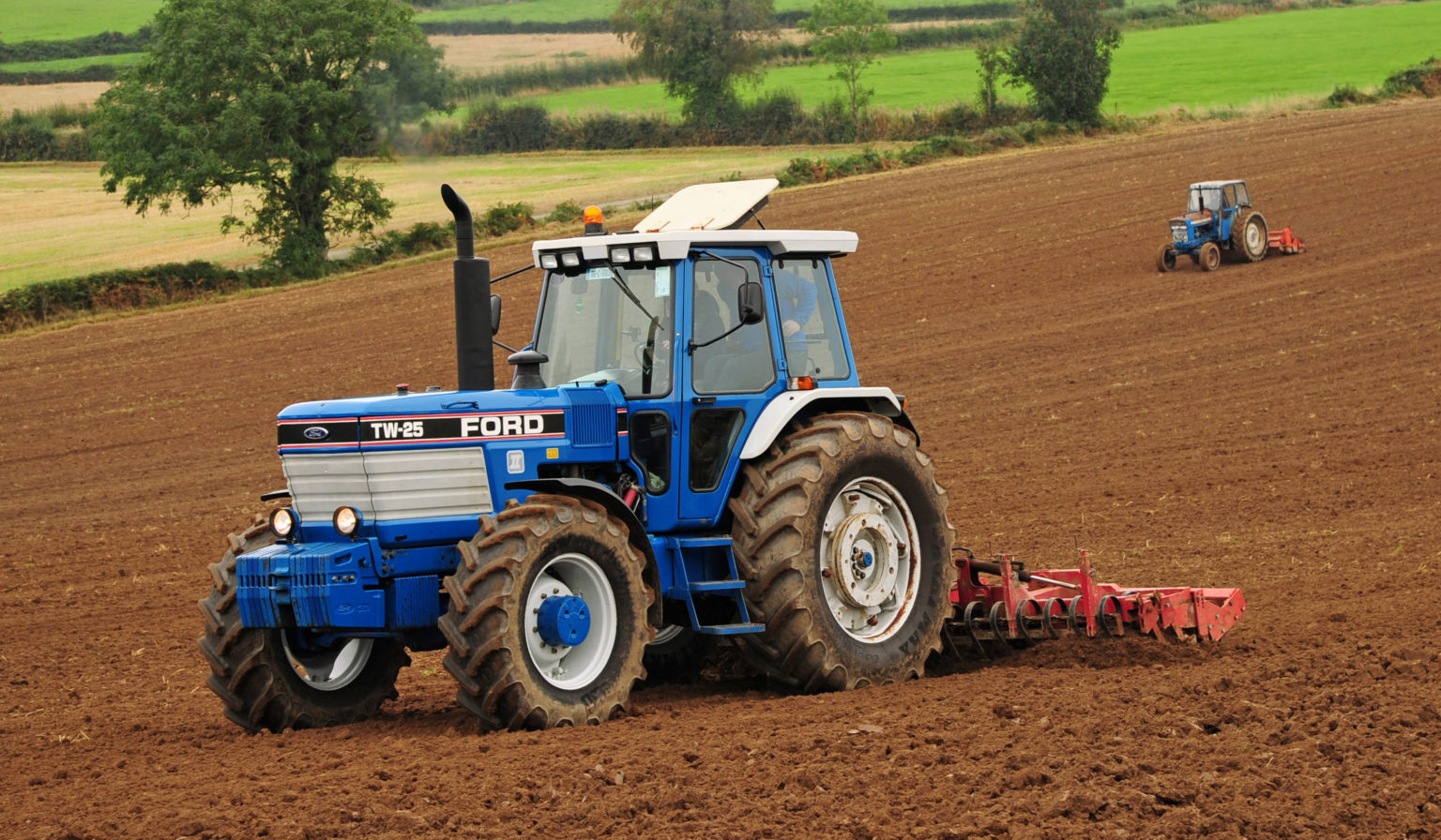 Ford tractors, big and small, were seen working at classic tillage day