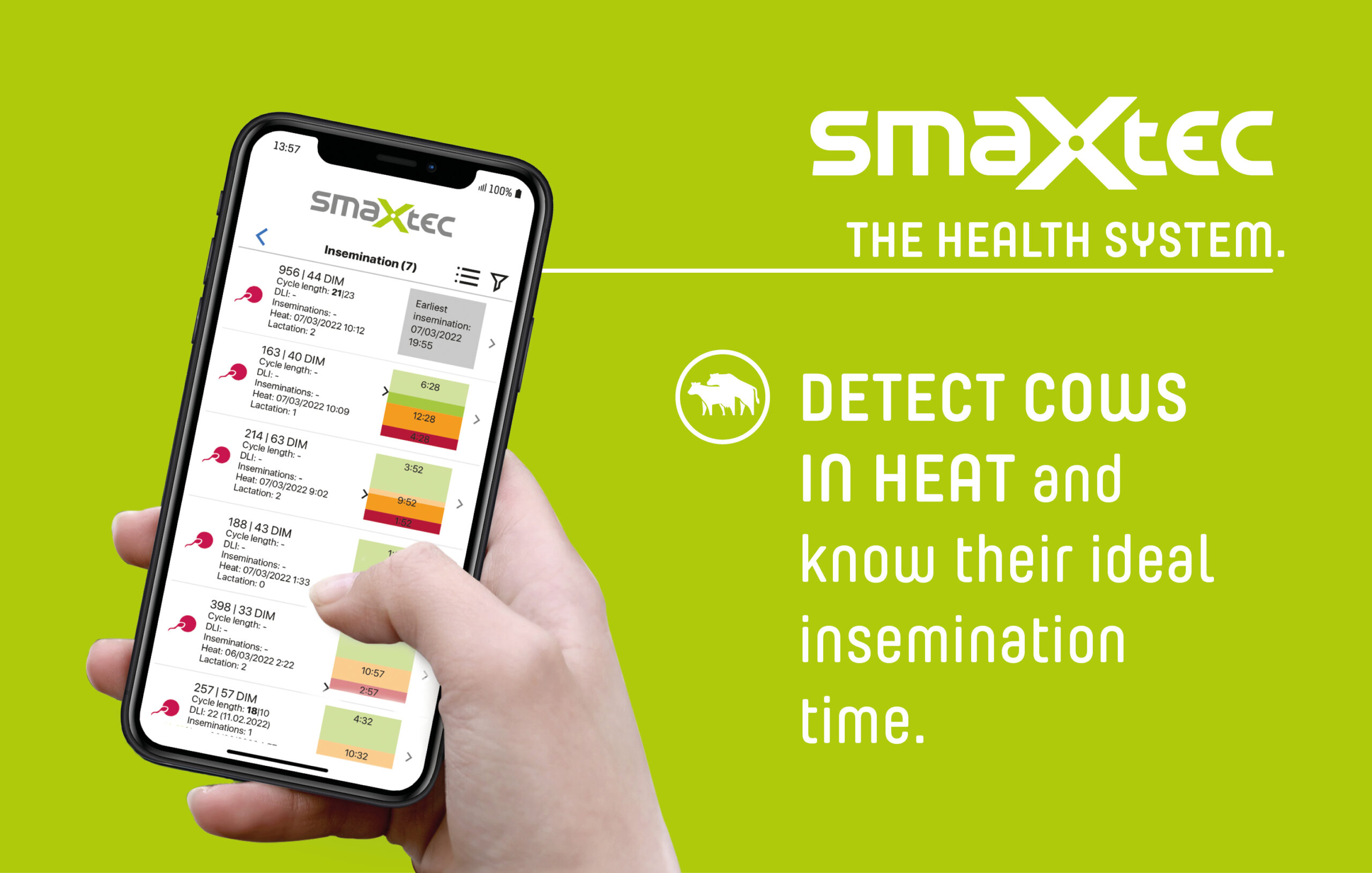 Increasing fertility with accurate heat detection via your phone