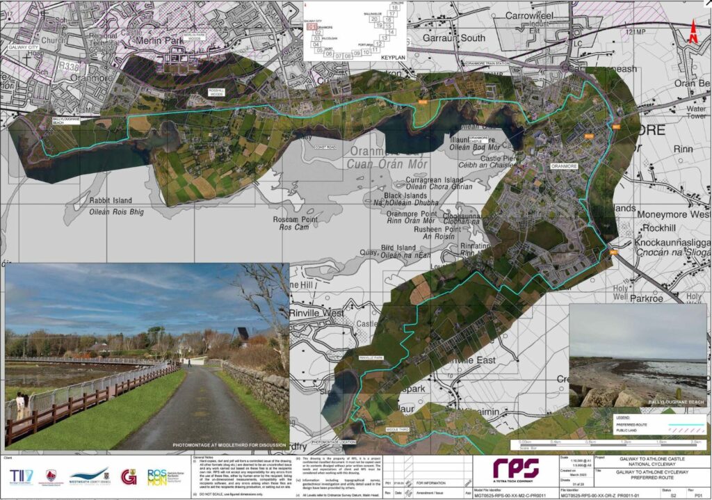 Detailed maps of preferred route for Galway greenway released