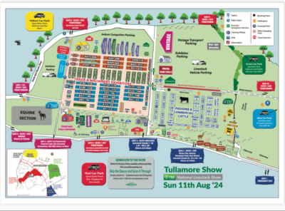 Map: Find your way around Tullamore Show - Agriland.ie